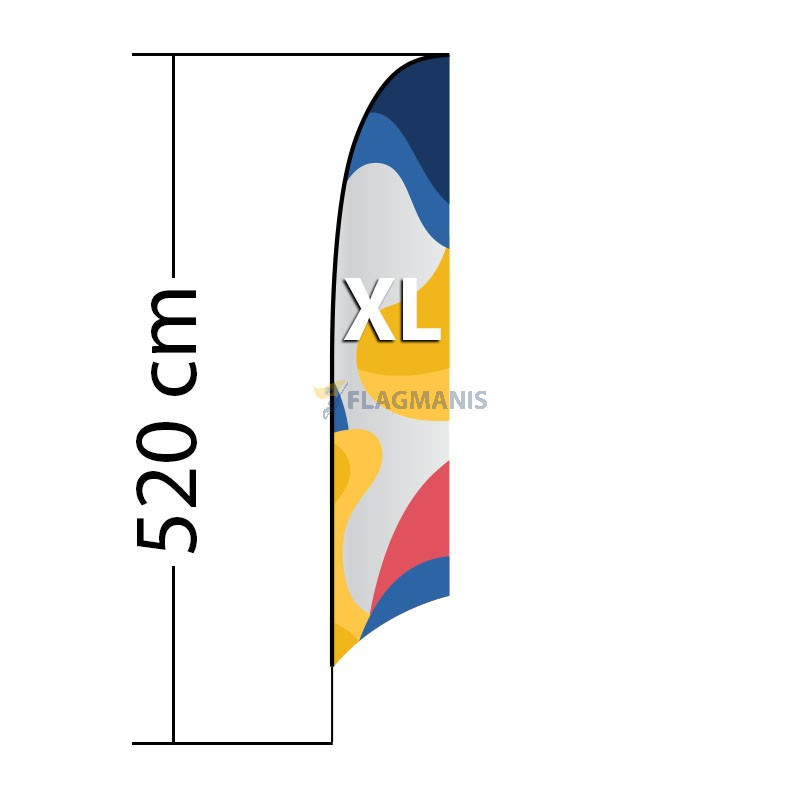 Reklāmas karogs Concave XL. Pirkt reklāmas karogu tiešsaistē!