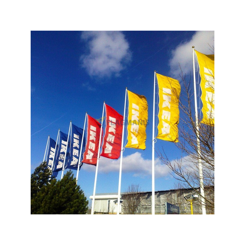 Vertikālais karogs pēc Jūsu pasūtījuma. Pirkt tiešsaistē!